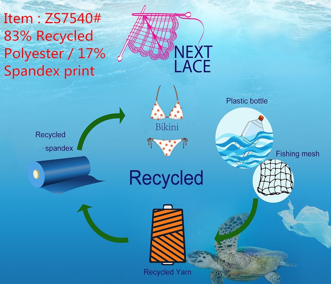 ZS7540# Newest 4 Stretch Way Recycled 83 Polyester/ 17 Spandex Print ...