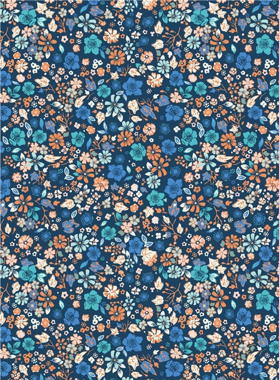 3347 4 Stretch Way Small Flower Printing Polyester Spandex | Etsy