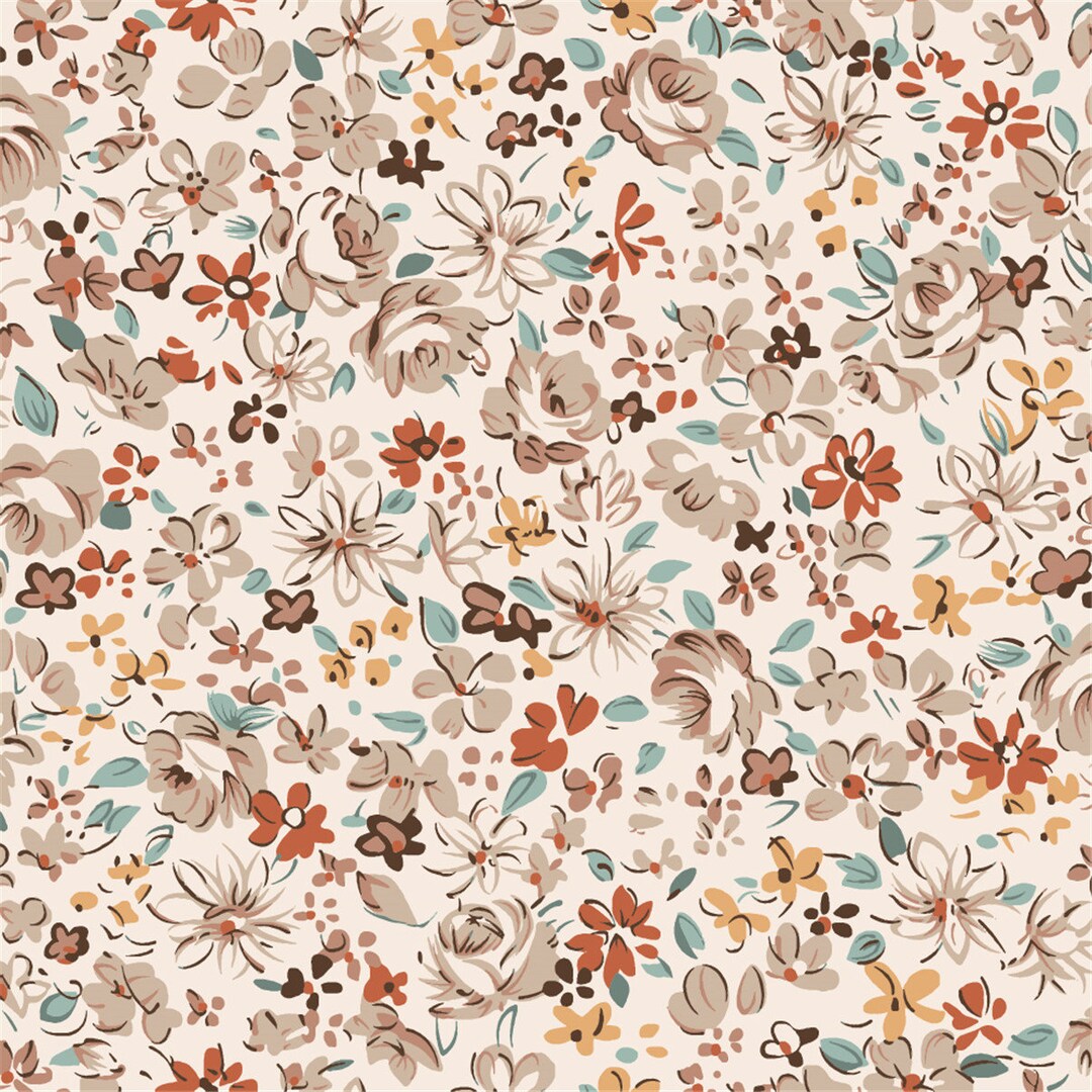 4756# 4 Stretch Way Small Flower Print - Polyester Spandex Matt ...