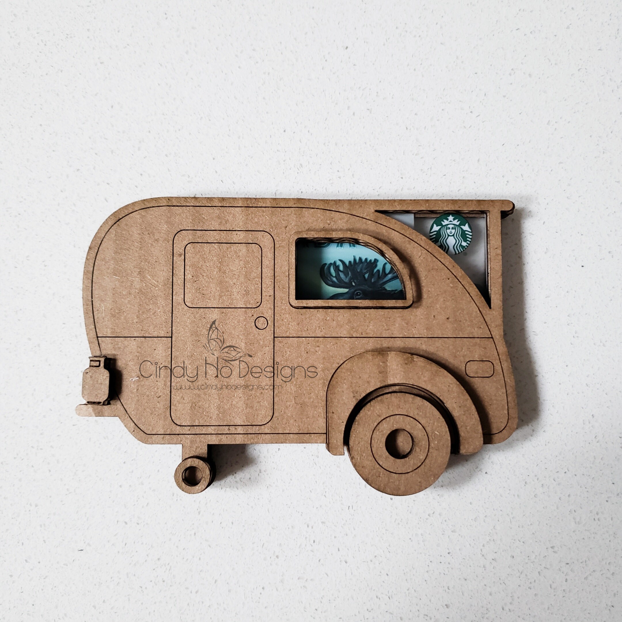 Camper Trailer Gift Card Holder Laser Cut Digital Vector File - Etsy
