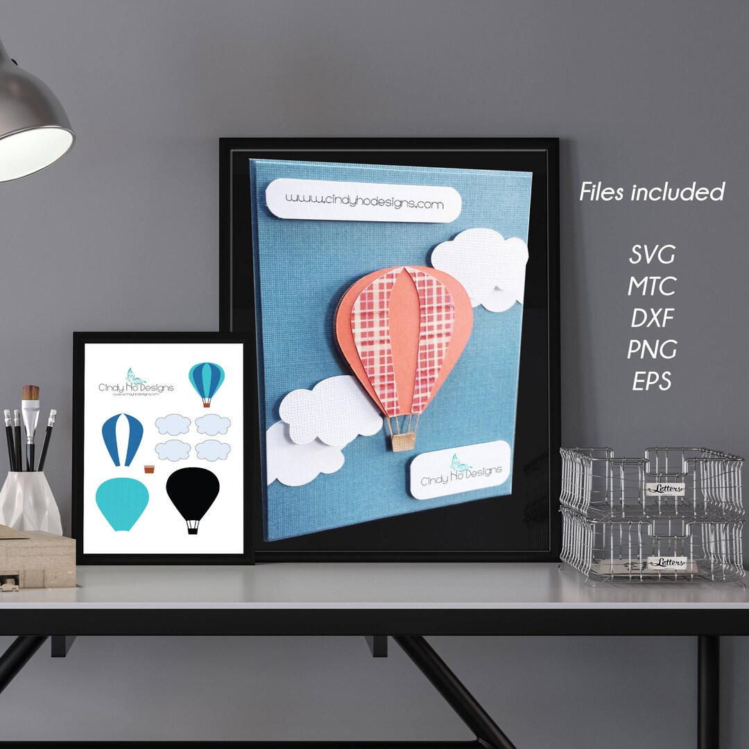 Hot Air Balloon Cutting Files - Vector, PNG, DXF, SVG - Silhouette ...