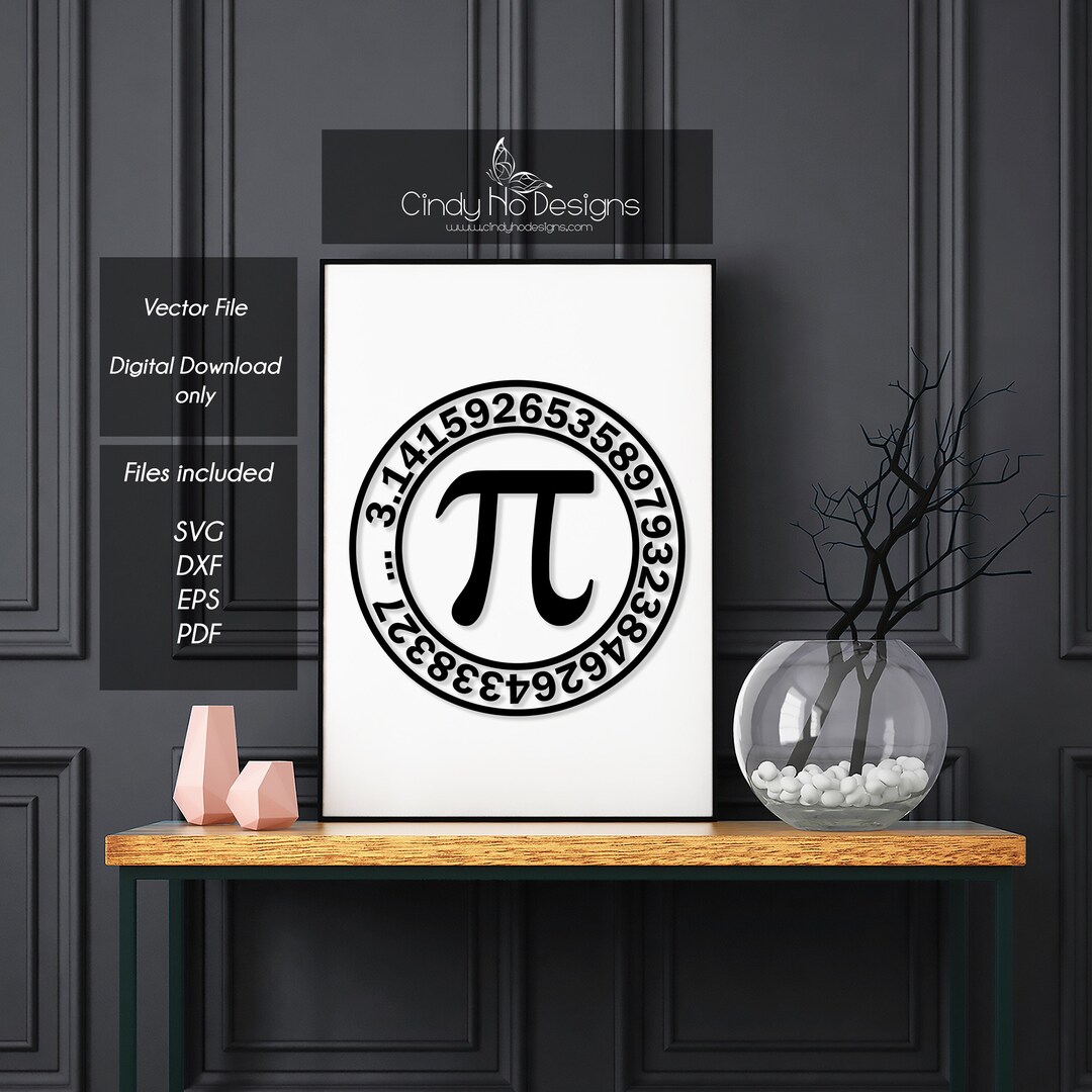 Pi 3.14 Circle Vector, Png, DXF, SVG Silhouette, Cricut, Htc ...