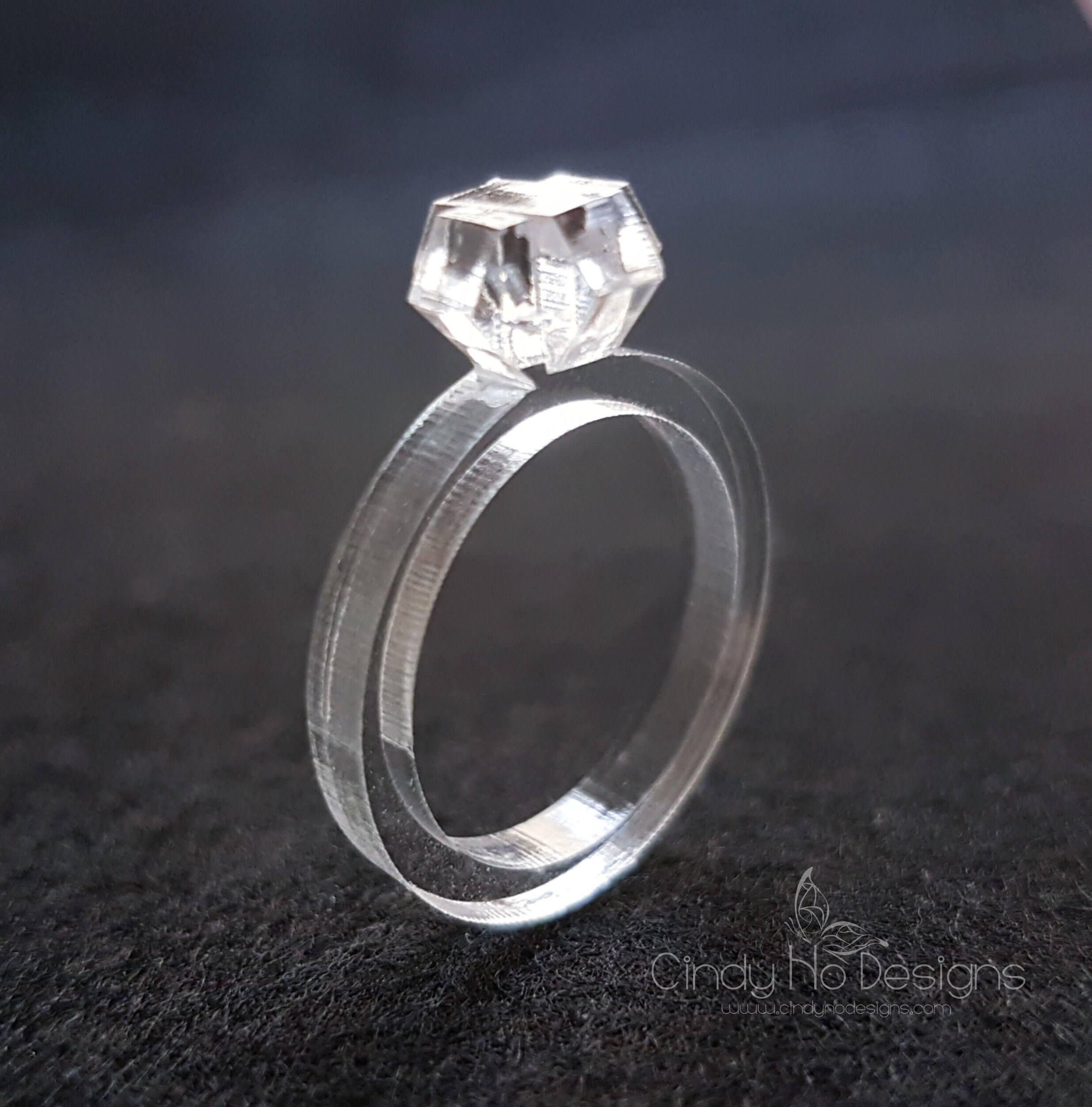 Laser Cutting File 3D Acrylic Diamond Ring Digital - Etsy