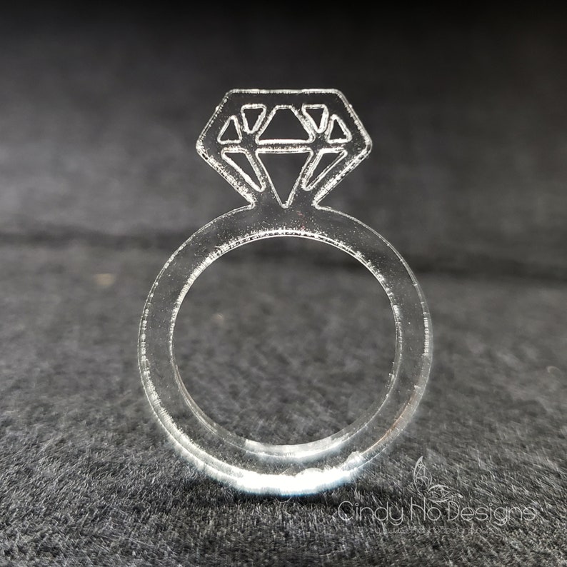 Laser Cutting File Large Acrylic Hallow Diamond Ring - Etsy
