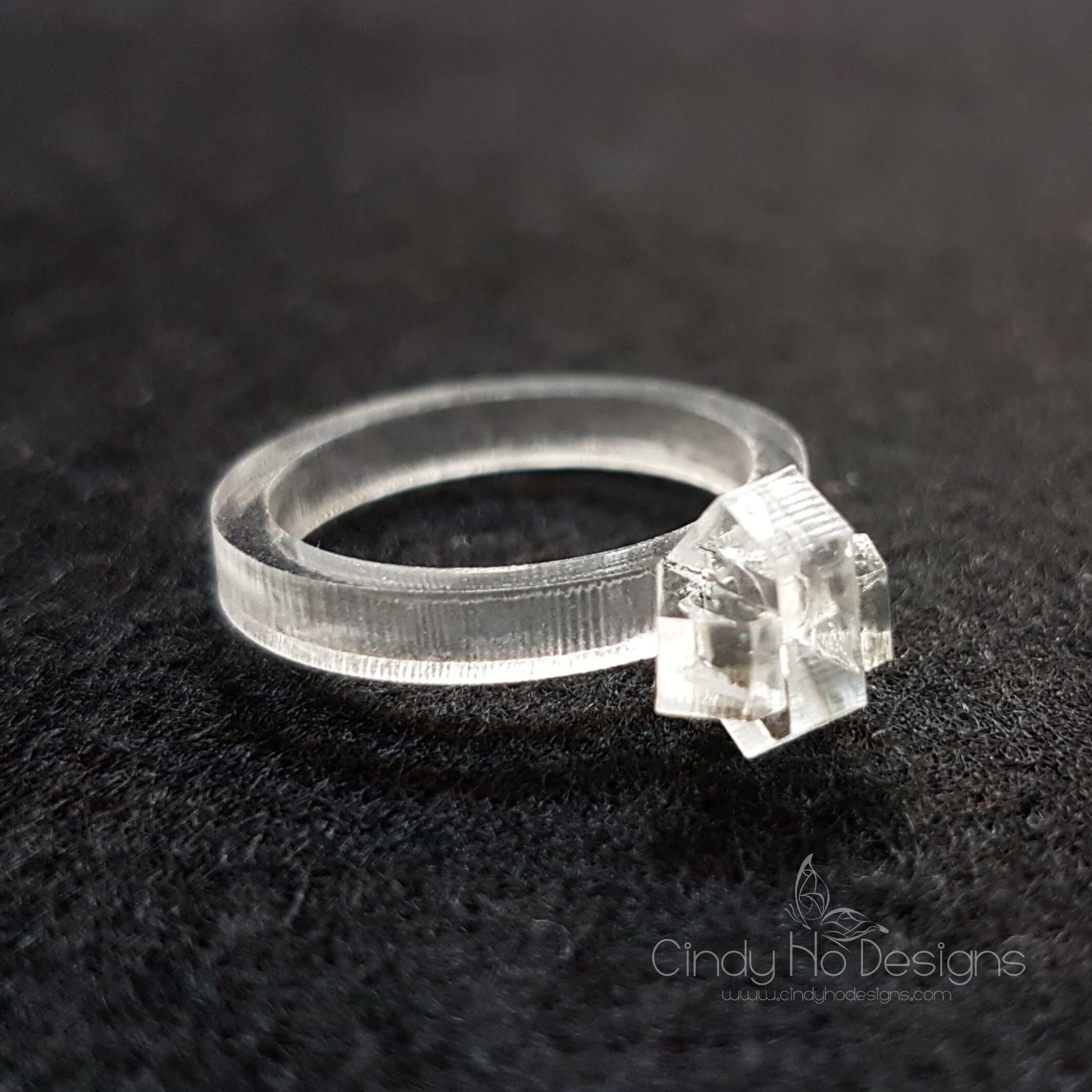 Laser Cutting File 3D Acrylic Diamond Ring Digital - Etsy