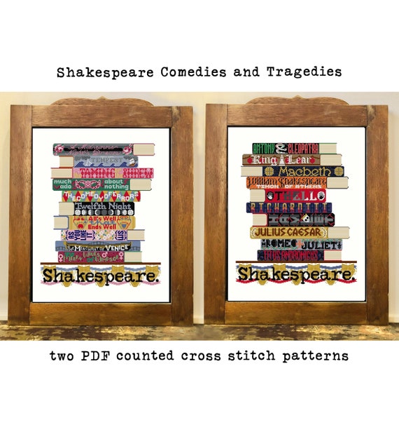 Shakespeare Comedies and Tragedies Cross Stitch Books 2 x | Etsy