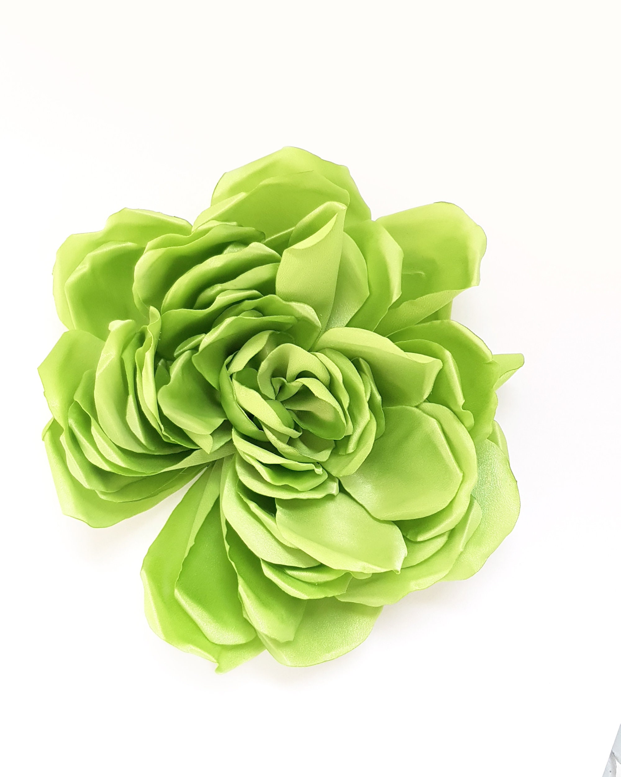 Big Green Brooch, Green Flower Brooch, Green Corsage, Oversized Brooch ...