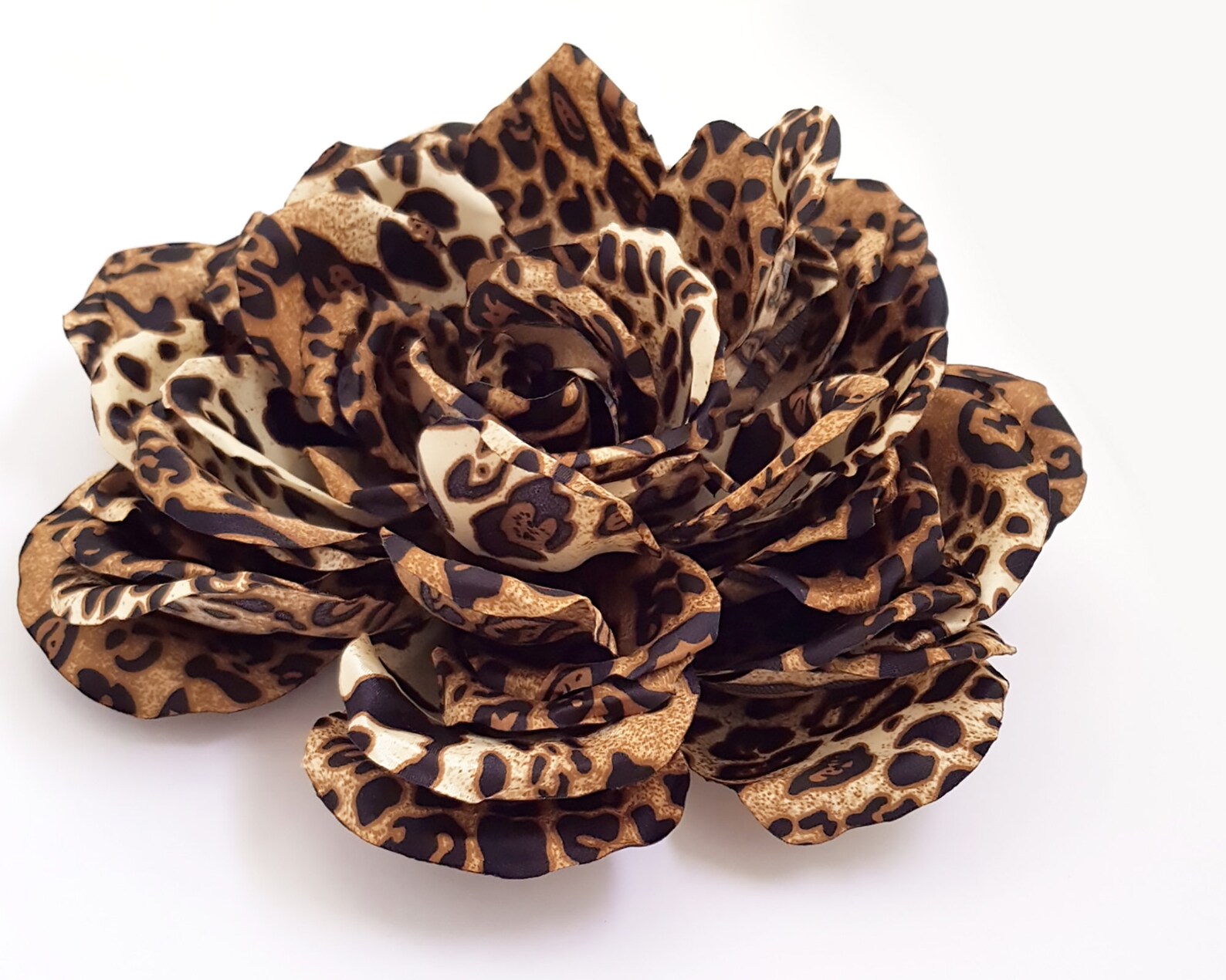 Big Animal Print Brooch Leopard Print Flower Brooch - Etsy