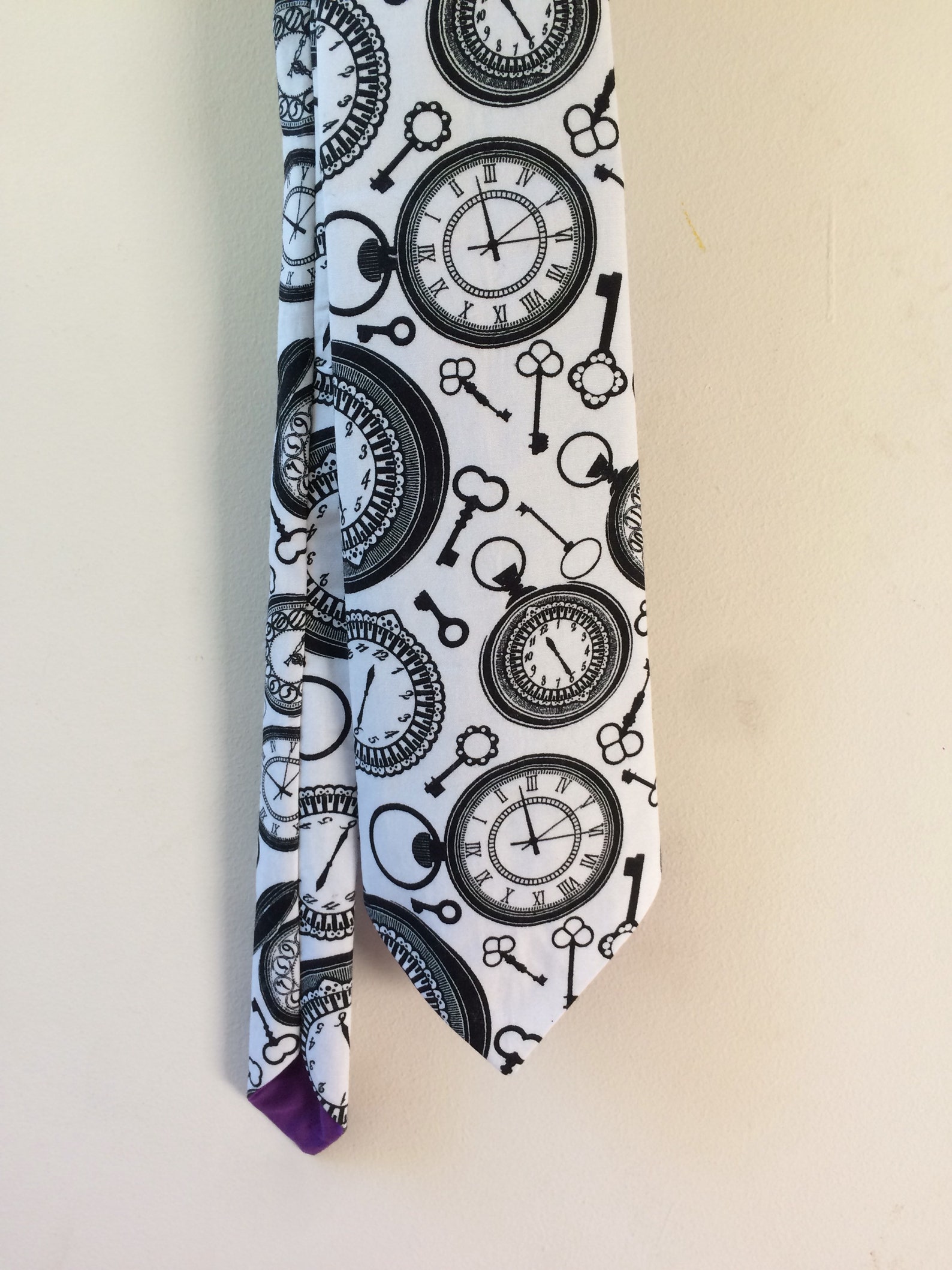 Clock Face Tie Steampunk Tie Steampunk Print Steampunk - Etsy