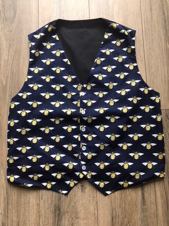 Bee Waistcoat Bee Vest Bee Print Bee Gift Teacher Gift - Etsy Australia