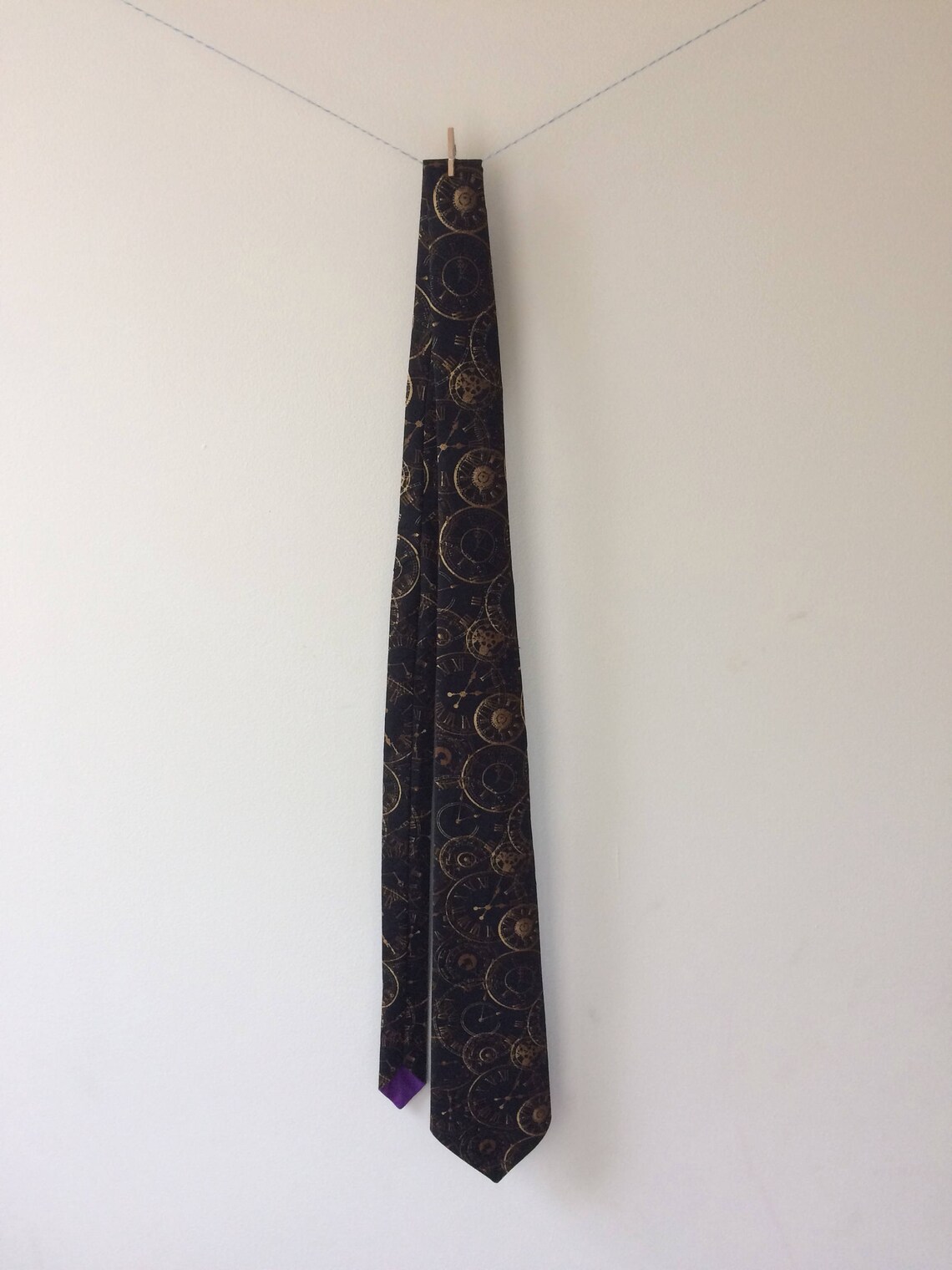 Steampunk Tie, Clock Face Tie, Steampunk Print, Steampunk Gift, Men's ...
