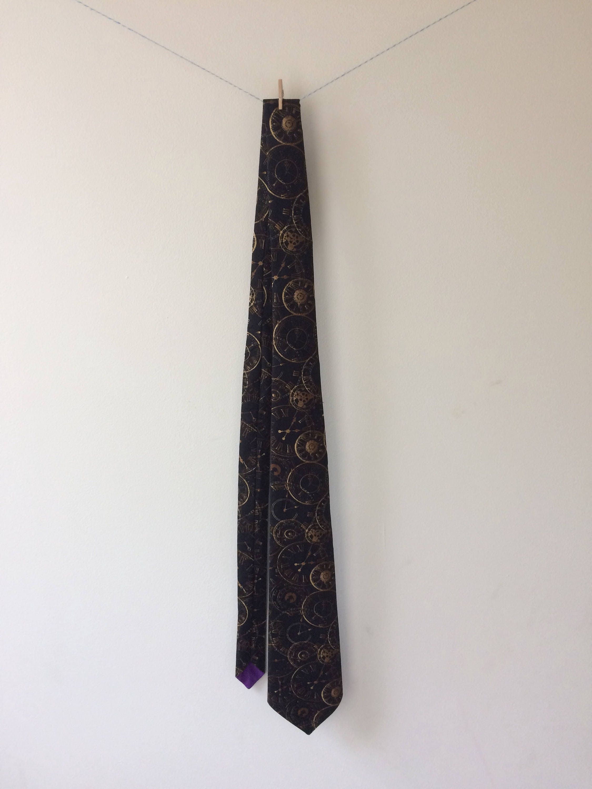 Steampunk Tie Clock Face Tie Steampunk Print Steampunk - Etsy UK