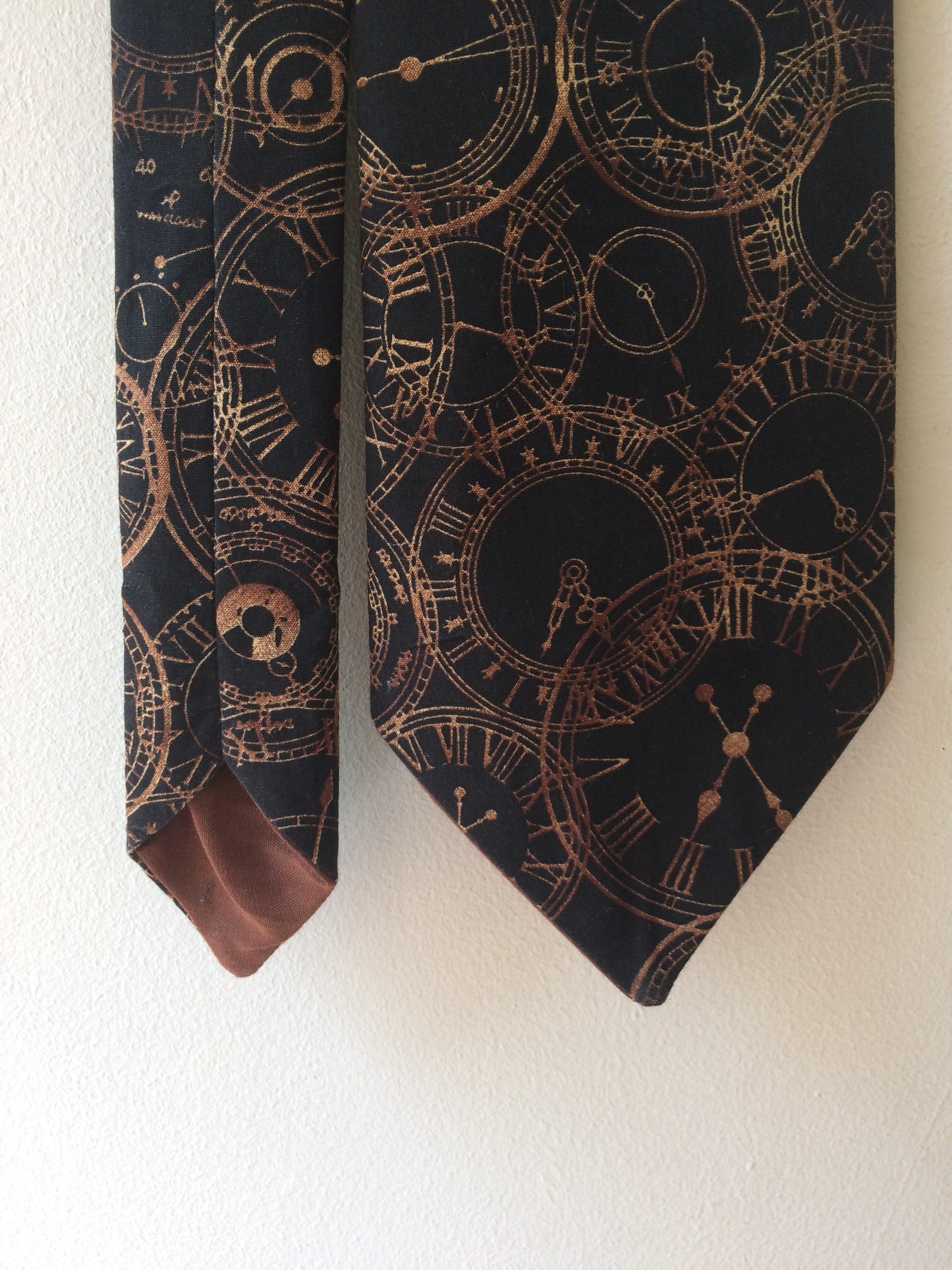 Steampunk Tie Clock Face Tie Steampunk Print Steampunk - Etsy UK
