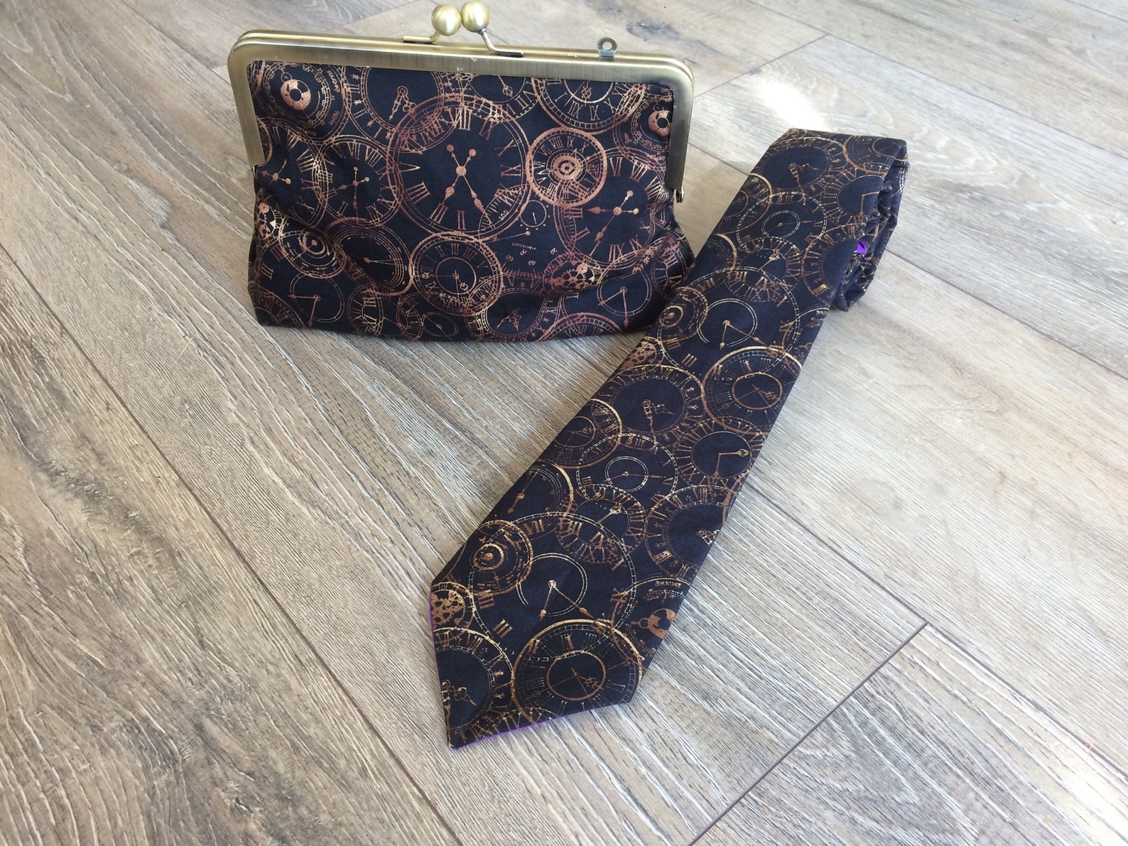 Steampunk Tie Clock Face Tie Steampunk Print Steampunk | Etsy