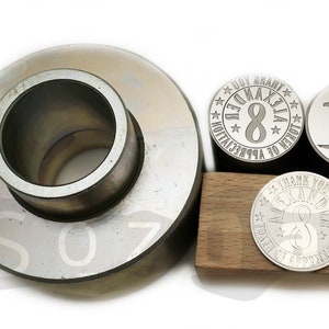 Custom Coin Die for Coin Minting, Coin Stamp Die Personalized Round ...