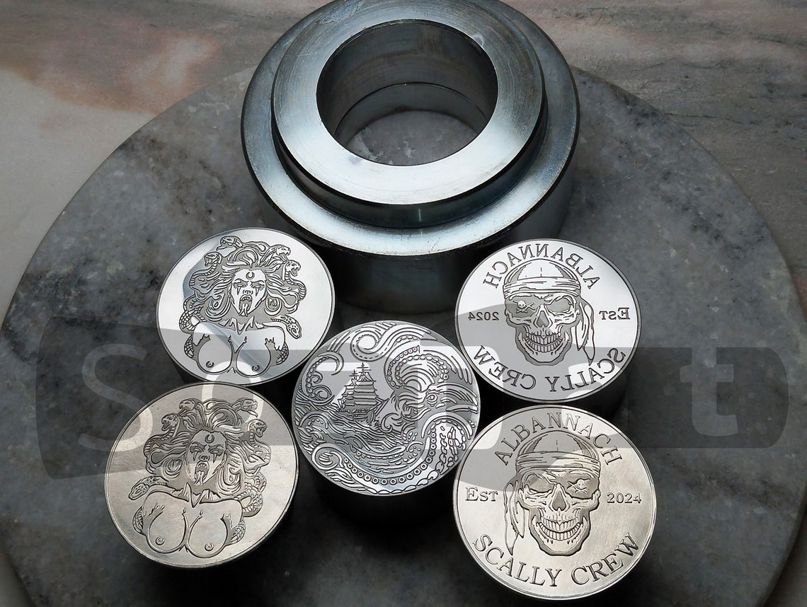 Custom Coin Die for Coin Minting, Coin Stamp Die Personalized Round ...