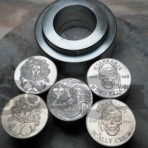 Custom Coin Die for Coin Minting, Coin Stamp Die Personalized Round ...