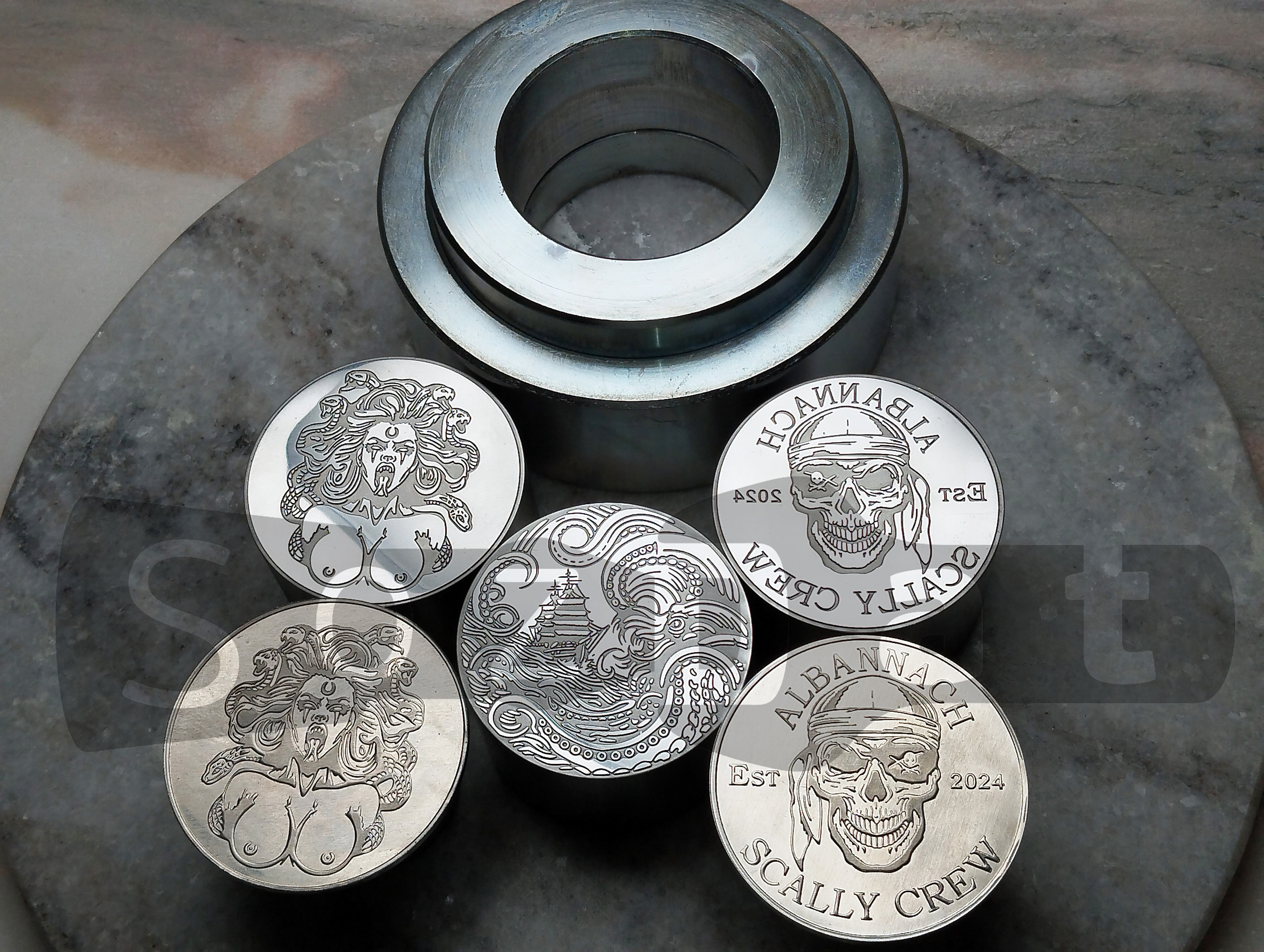 Custom Coin Die for Coin Minting, Coin Stamp Die Personalized Round ...