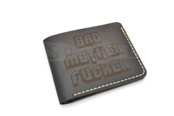 Leather Bad Mother Fcker Wallet Bad Mother Wallet Purse Jules | Etsy