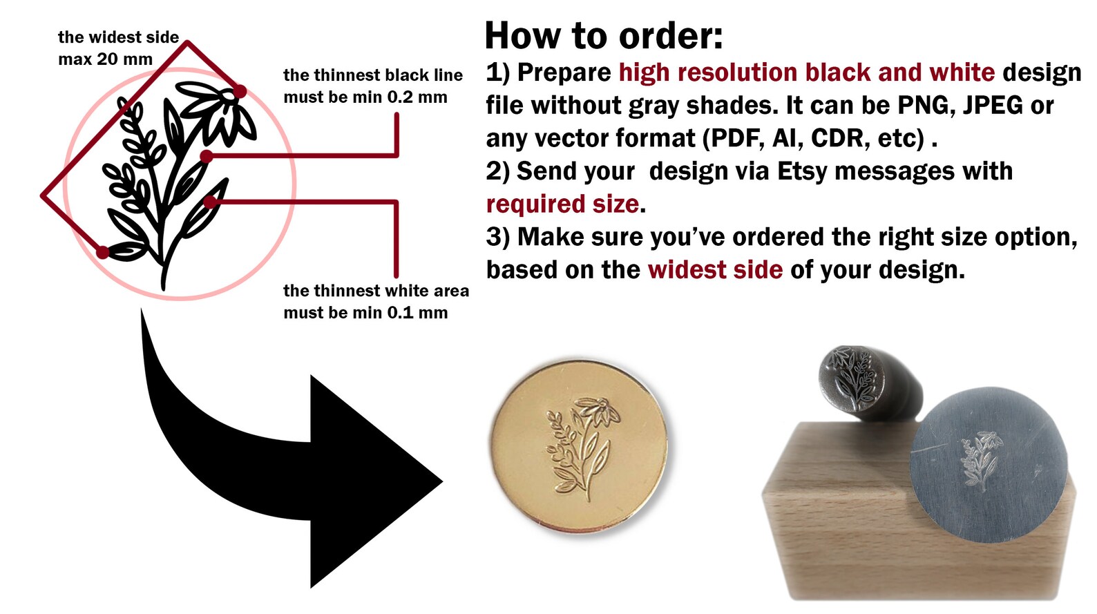 Custom Knife Makers Mark Stamp Makers Mark Knife Stamp Blacksmith Stamp ...