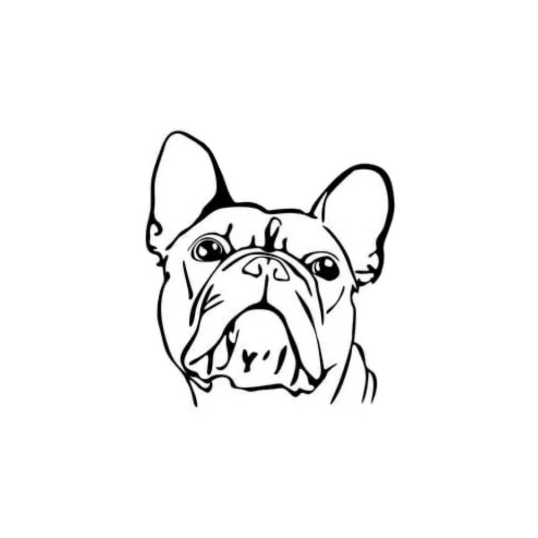 Franz. Bully Bulli Bulldog Ironing Image Application Brush Patch Plott ...