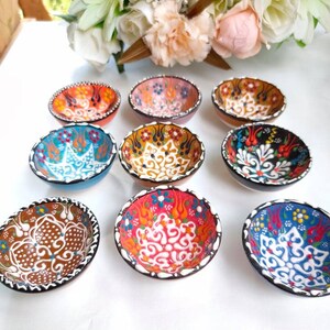 Colorful Pattern Hand-embroidered Ceramic Bowl. Bulk Gift for Wedding ...