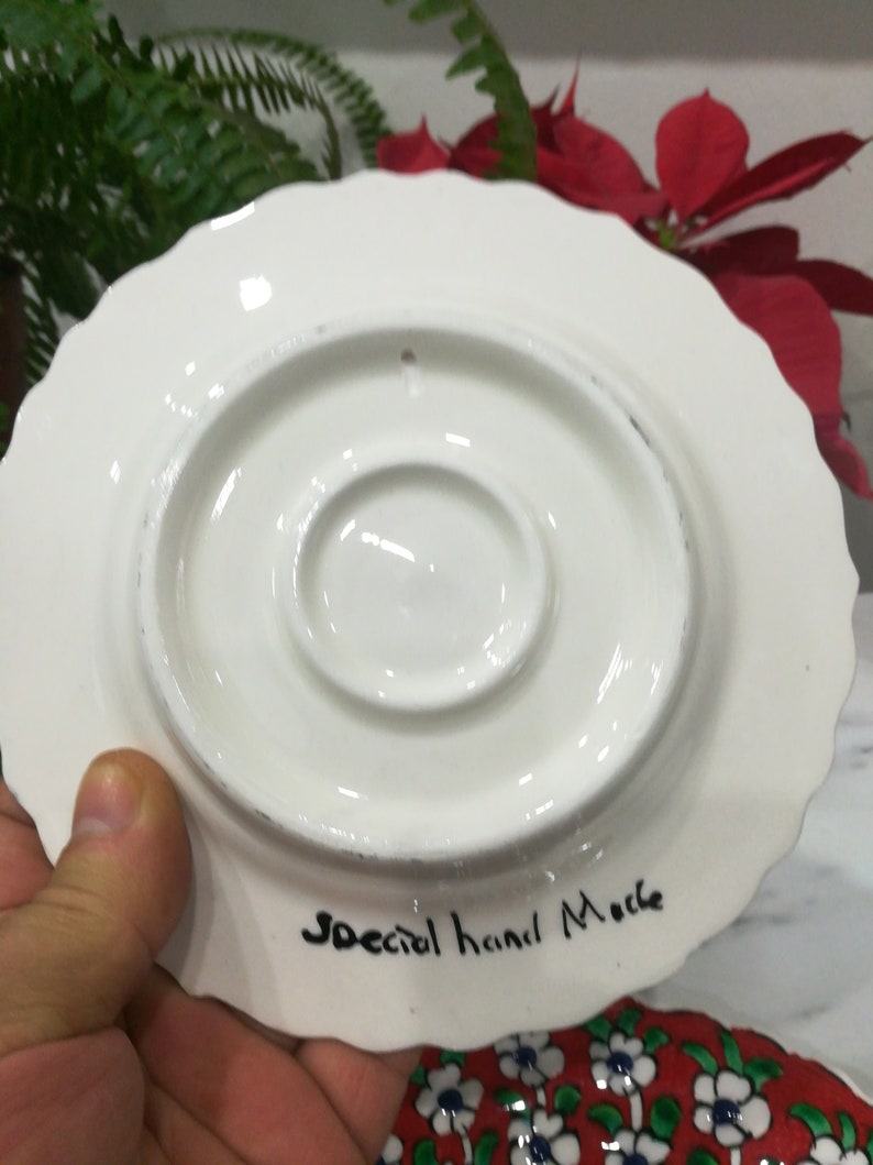 18 cm Ceramic plate work of art hand painted ceramic Turkish | Etsy