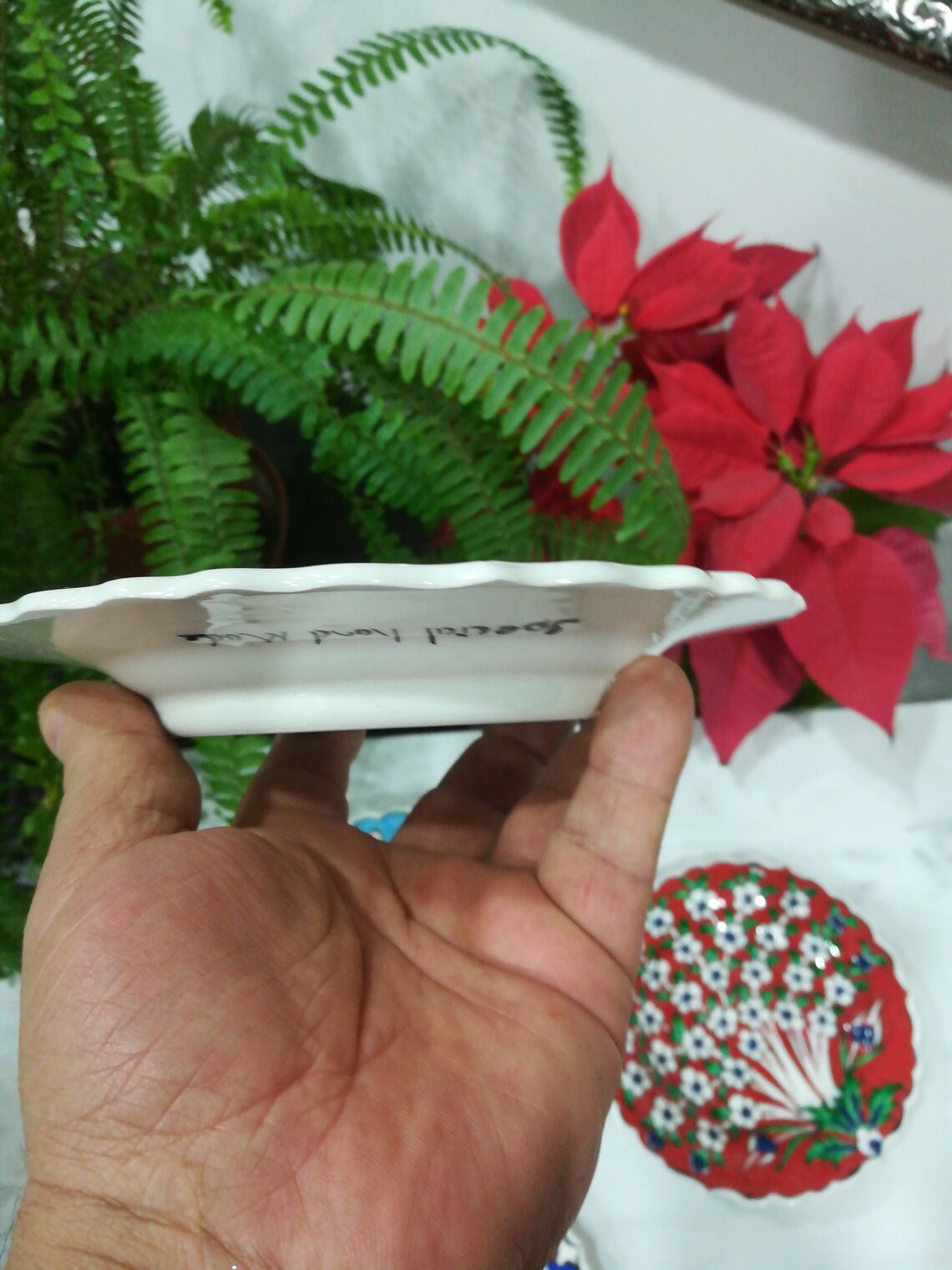 18 cm Ceramic plate work of art hand painted ceramic Turkish | Etsy