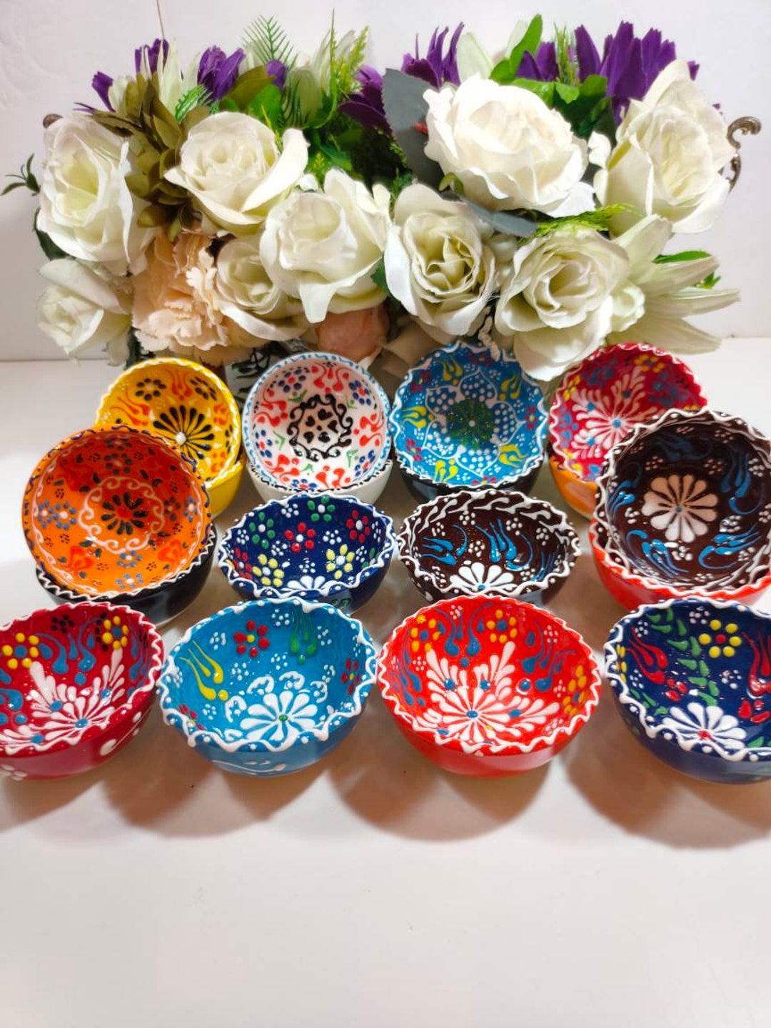 Handmade Ceramic Wedding Favor Bowl: Colorful Tile, Bridal Gift - Etsy