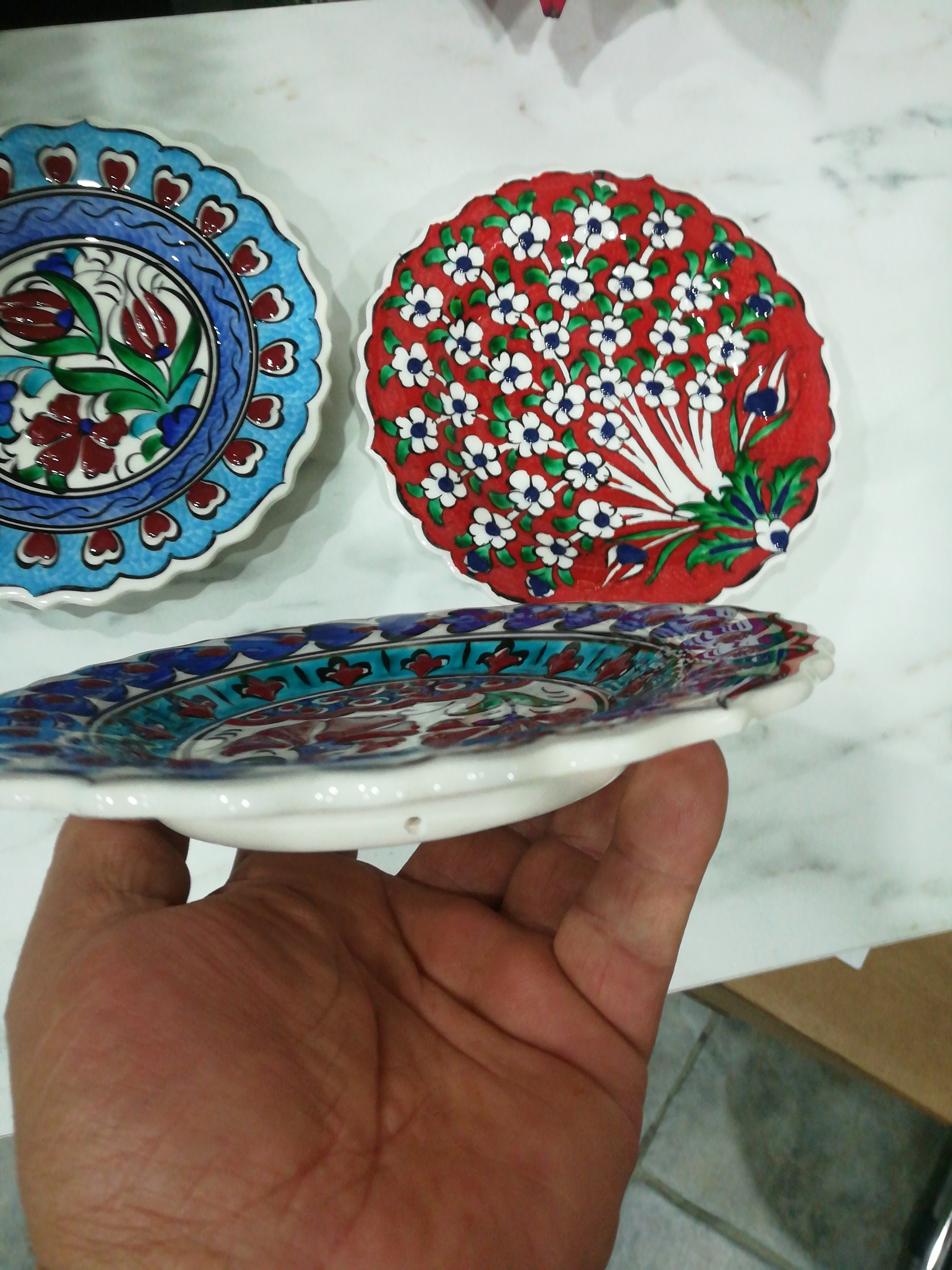 18 cm Ceramic plate work of art hand painted ceramic Turkish | Etsy