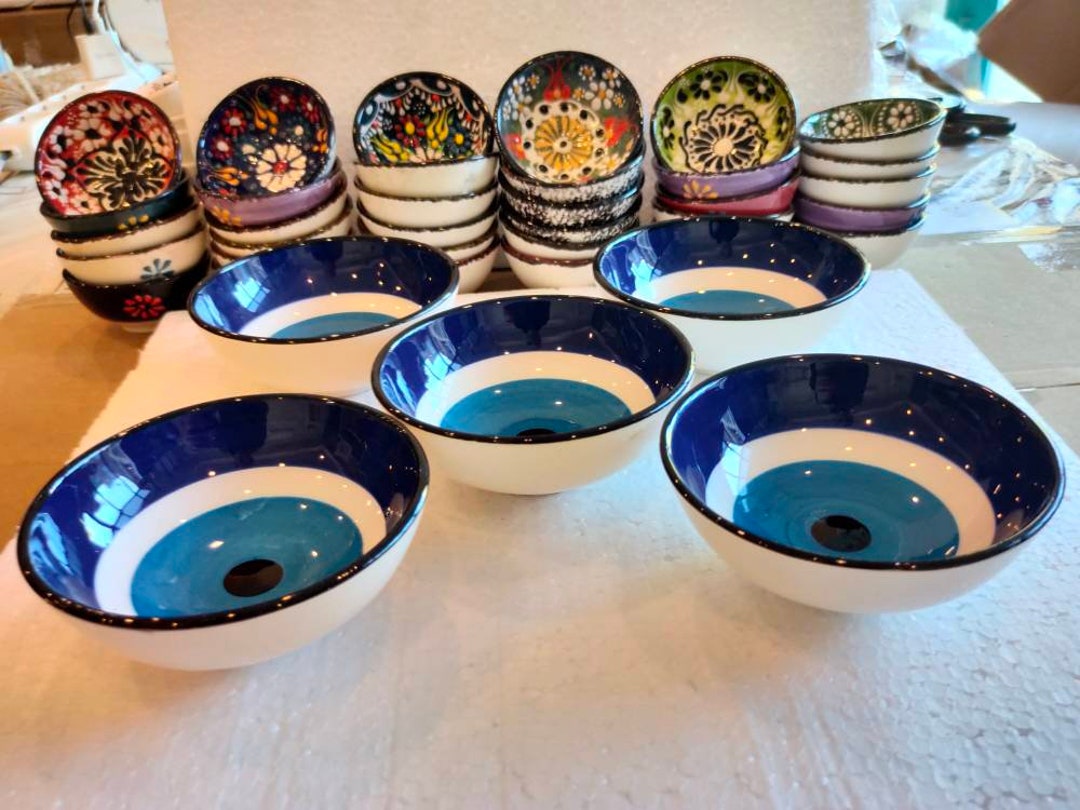Evil Eye Bead Ceramic Bowl Home Decor Bowls 4.7 "diameter 2" Height ...