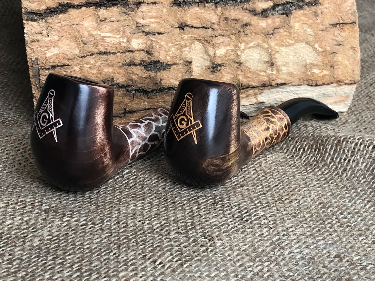 Freemason Gifts - Masonic Tobacco Pipe - Wooden Pipe - Tobacciana Pipe ...