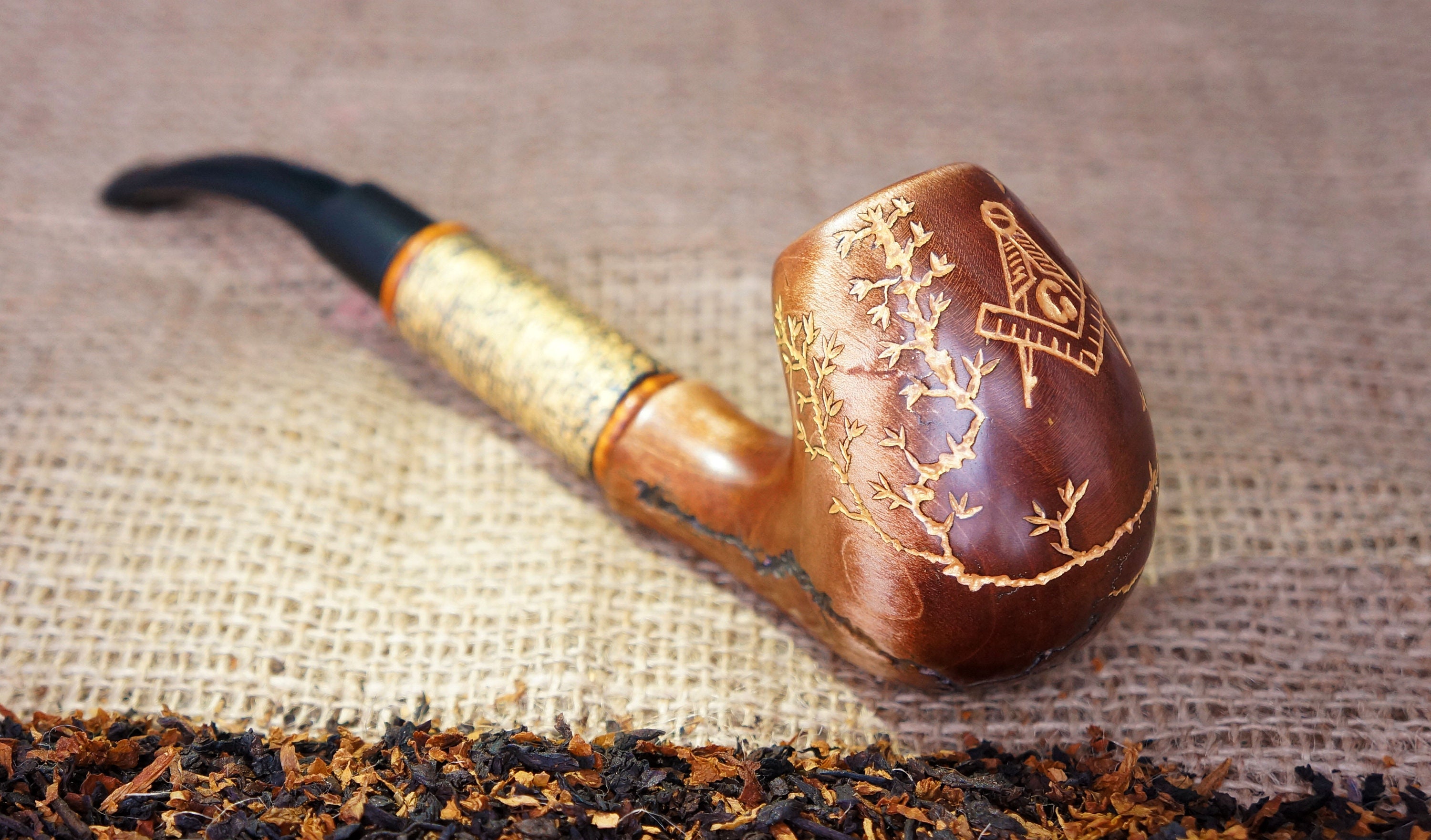 Freemason Gifts Masonic Tobacco Pipe Wooden Pipe - Etsy