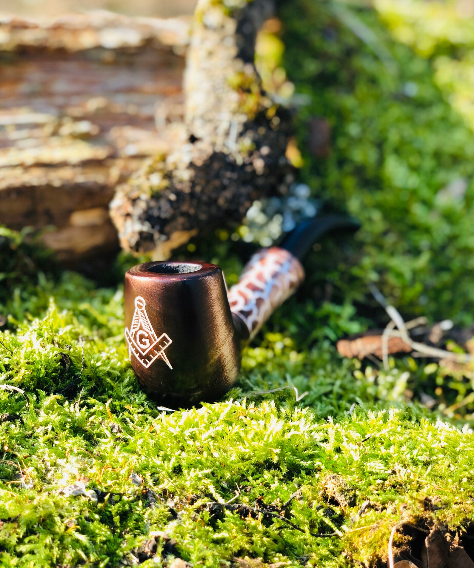 Freemason Gifts - Masonic Tobacco Pipe - Wooden Pipe - Tobacciana Pipe ...