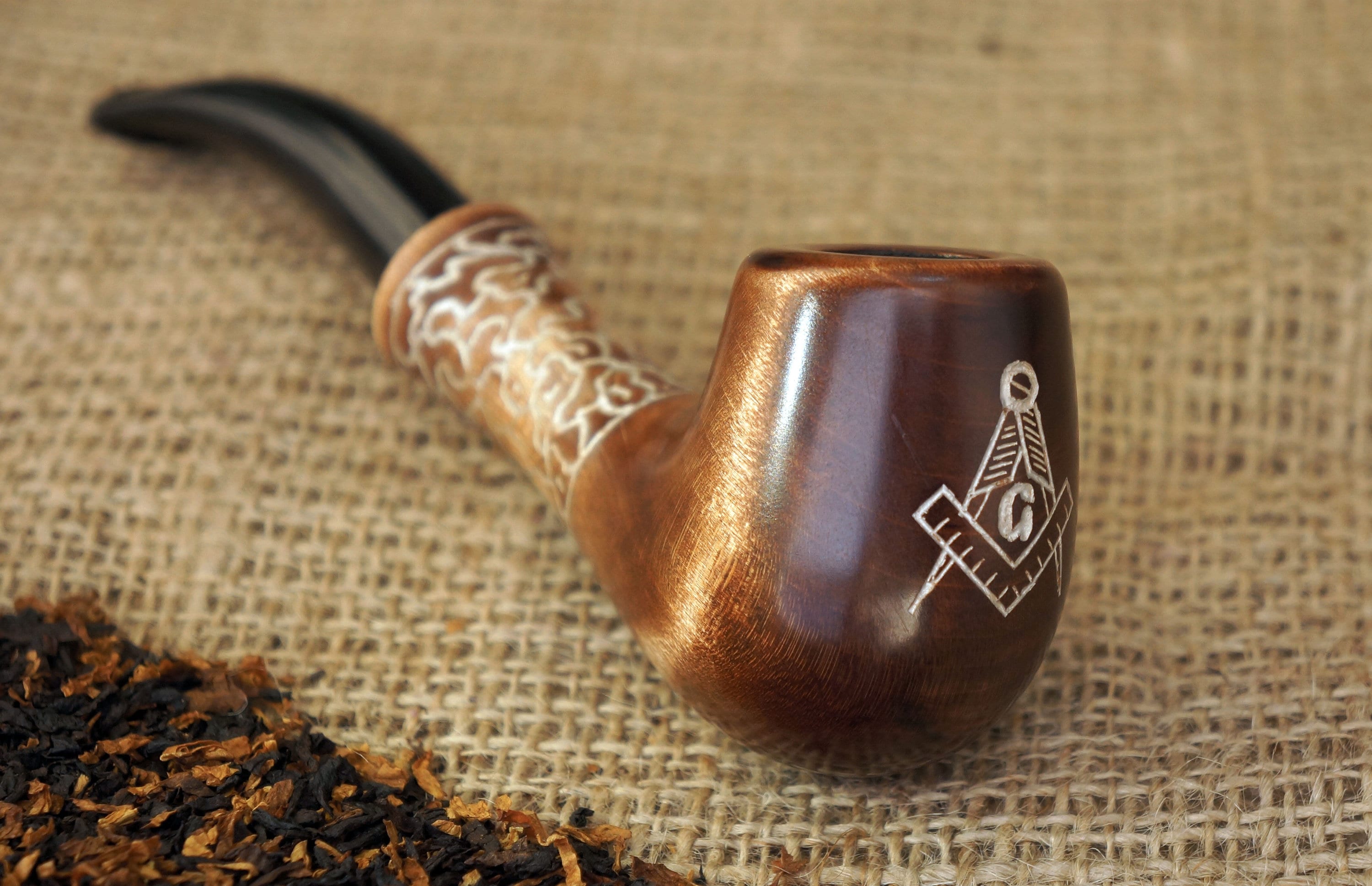 Freemason Gifts Masonic Tobacco Pipe Wooden Pipe | Etsy Canada