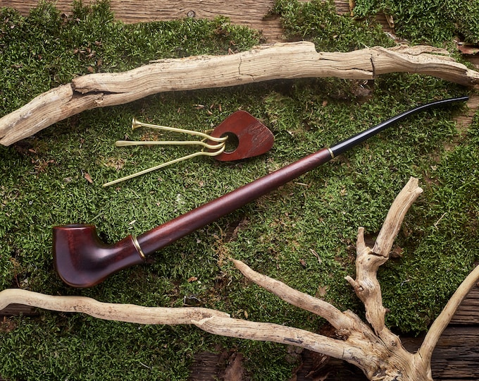Long Smoking Pipe Tobacco Pipe Exclusive Wood Pipes Wood - Etsy