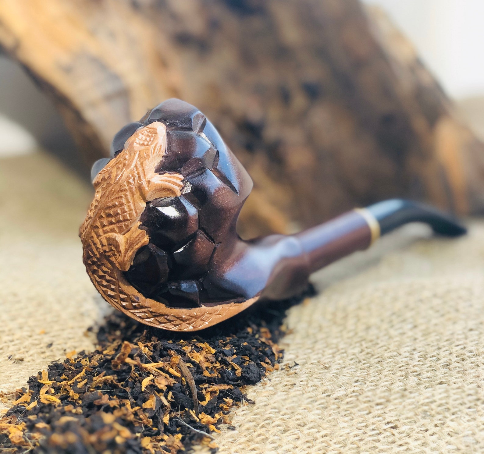 Smoking Pipe lizard Tobacco Pipe Wood Pipes - Etsy