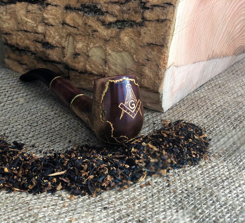 Freemason Gifts Masonic Tobacco Pipe Wooden Pipe - Etsy