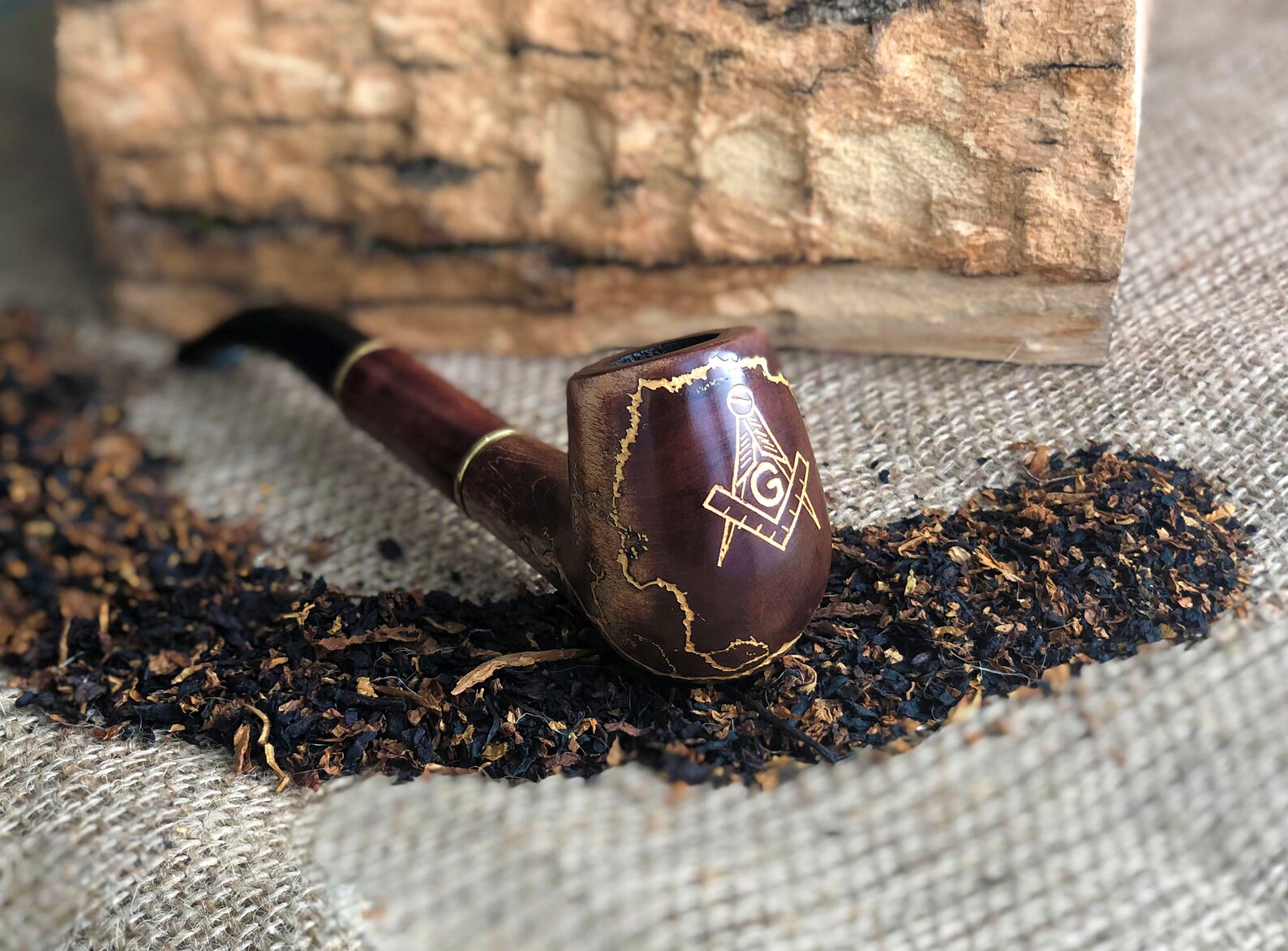 Freemason Gifts Masonic Tobacco Pipe Wooden Pipe - Etsy