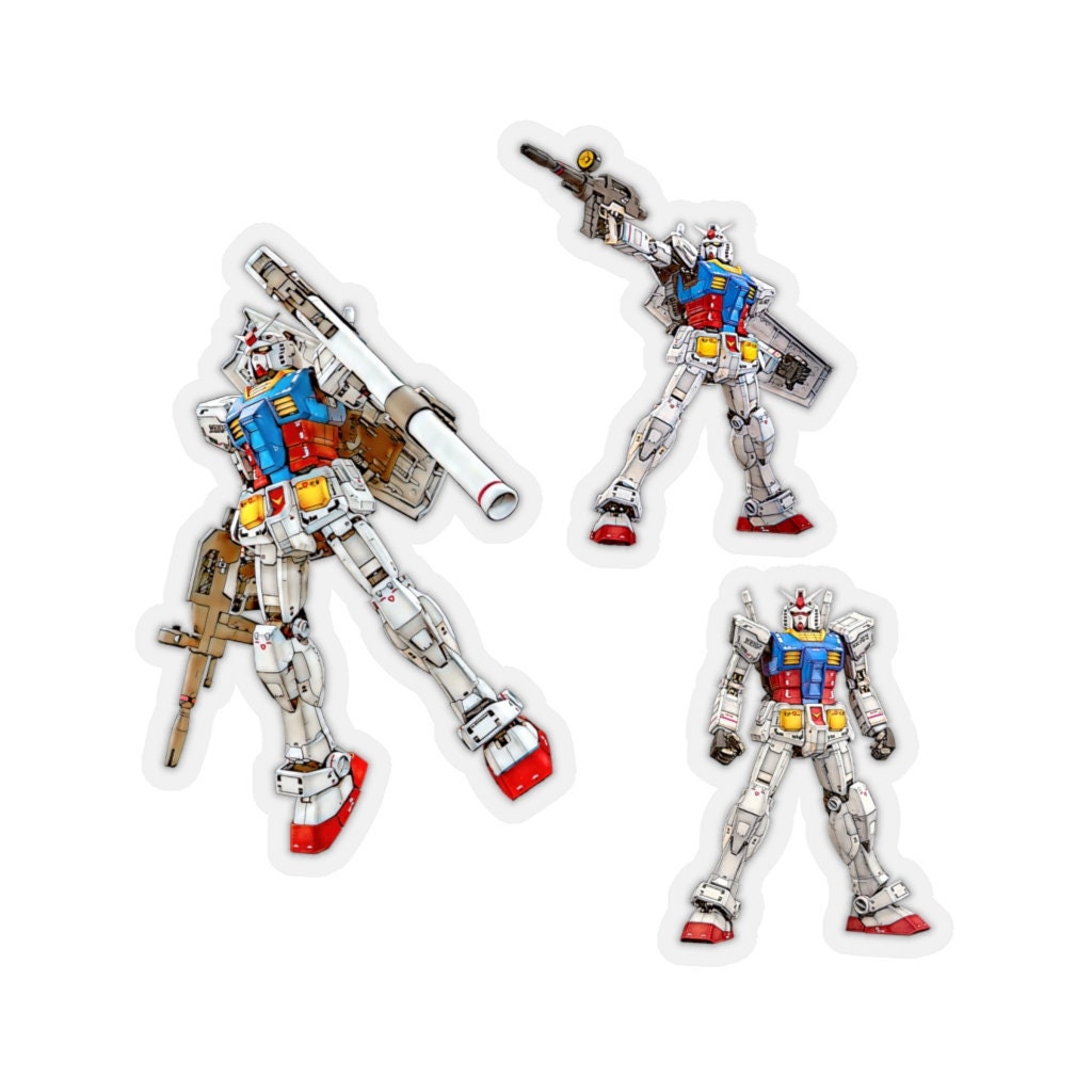 RX-78-2 Gundam Sticker Set of 3 / Anime Sticker / Gunpla / Mecha / Sci ...