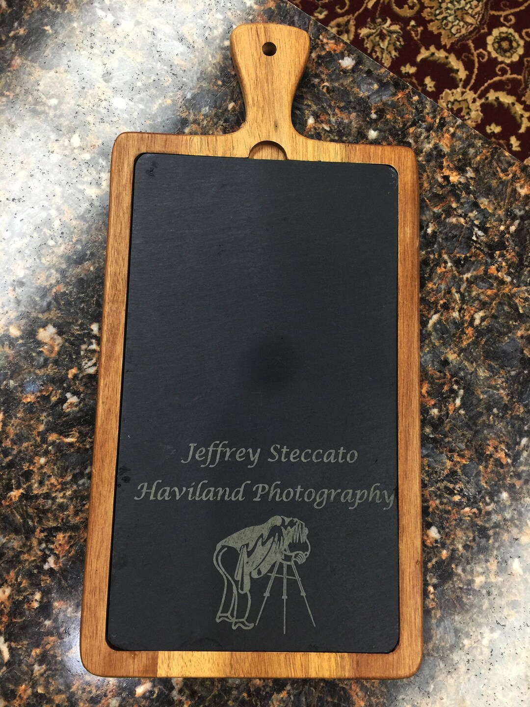 Custom Laser Engraved Slate Cutting Board, Father's Day, BBQ, Kitchen ...