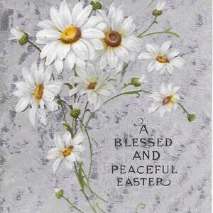 A Blessed and Peaceful Easter Stunning Silver Background Divided Back ...