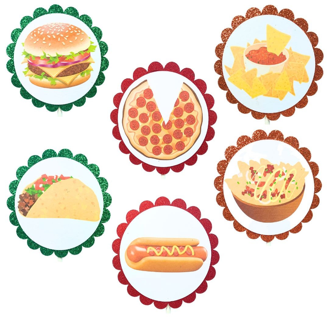 Fast Food Summer Fun Birthday Party Cupcake Toppers Style 01 - Etsy