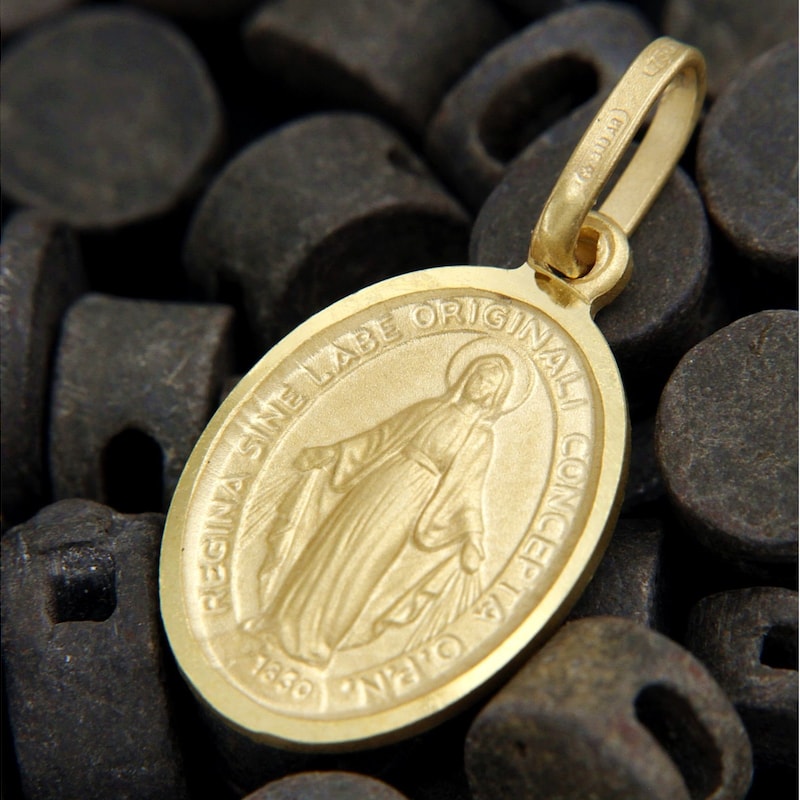 18k French Virgin Mary - Etsy