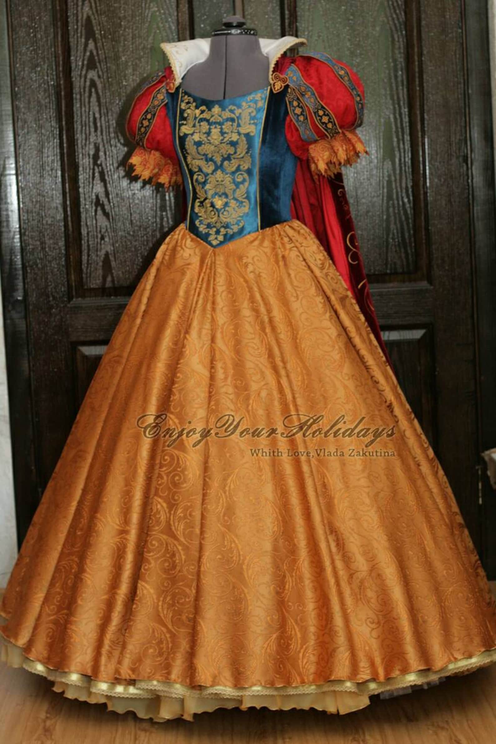 Adult Snow White Inspired Dress With Embroidery. Adult - Etsy