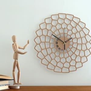 17" Wall Clock - Large Wall Clock, Home Decor, Wooden Clock, Modern ...