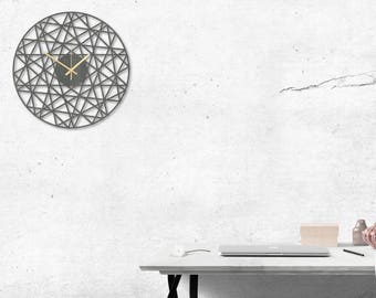 Modern Home Decor Handmade Geometrical Wooden Wall Clock | Etsy