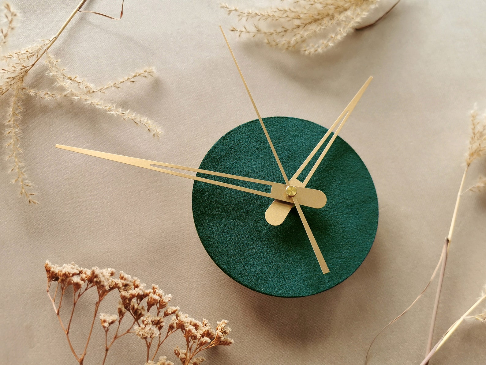 Compact Wall Clock Green Colour Decorative Small and - Etsy