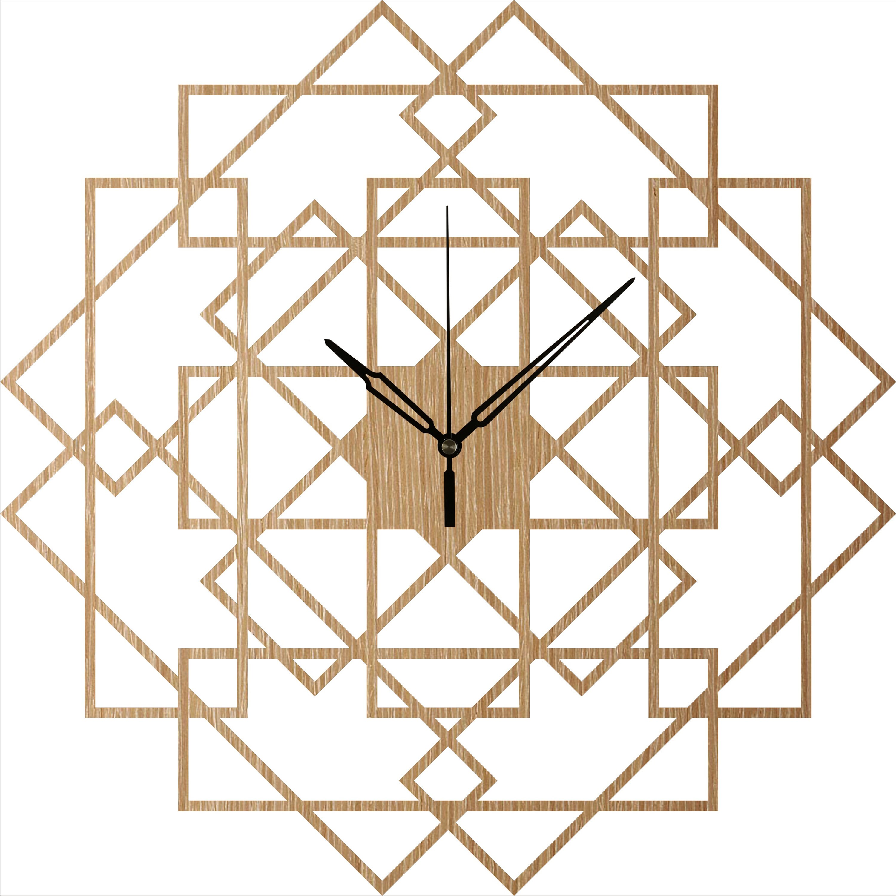 Square Wall Clock Wood Wall Clock House Wall Decor Rustic | Etsy