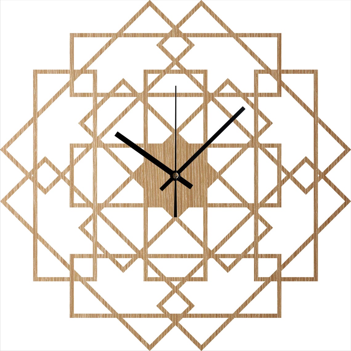 Square Wall Clock Wood Wall Clock House Wall Decor Rustic - Etsy